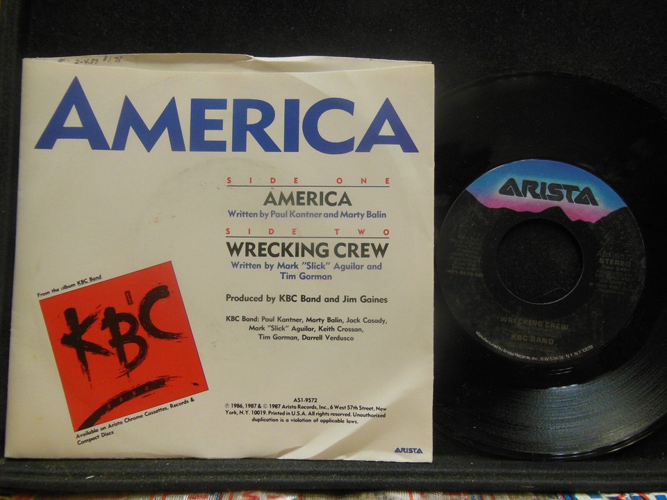 KBC Band – America / Wrecking Crew, 45 RPM VG w/ PS (21G) | eBay