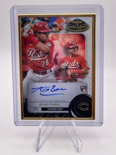2022 Topps Gold Label Alejo Lopez RC Gold Framed Auto Rookie Reds | eBay