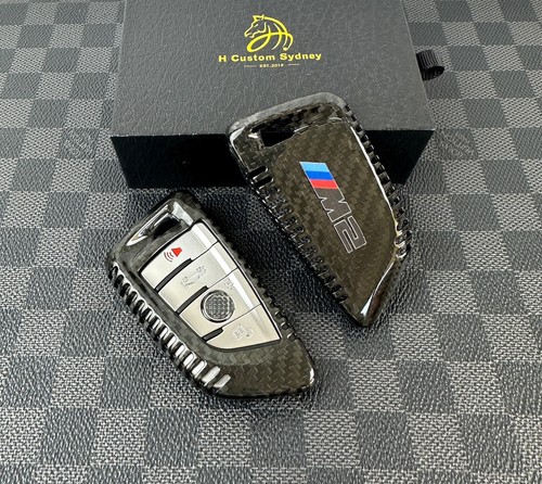 M2 Genuine Carbon Fiber Keyring Key Fob Cover For BMW New M2 G87 G87LCI ...