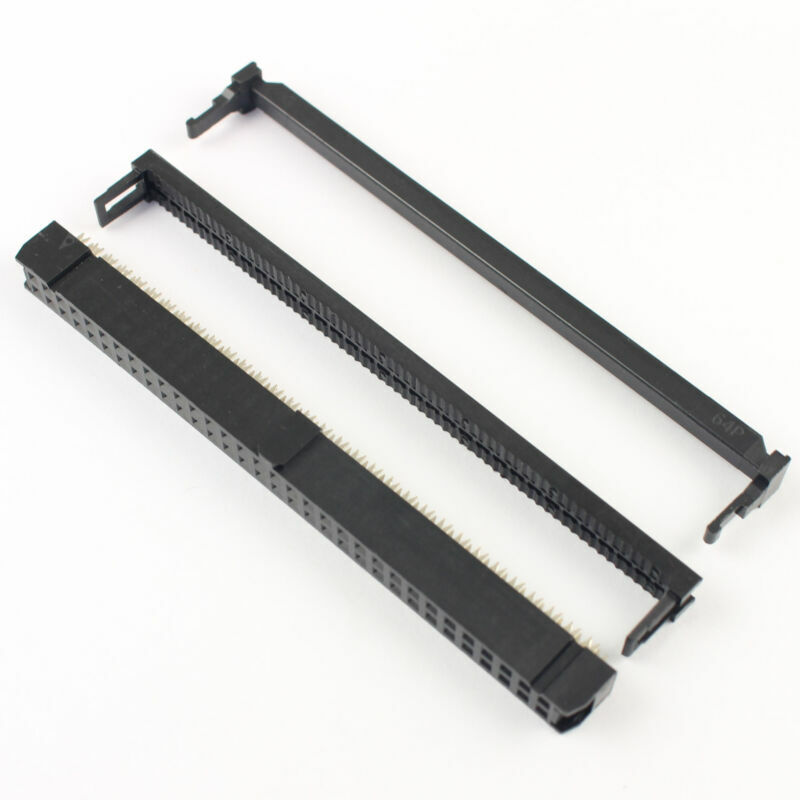 500Pcs 2.54mm 2x32 Pin 64 Pin IDC FC Female Header Cable Socket ...