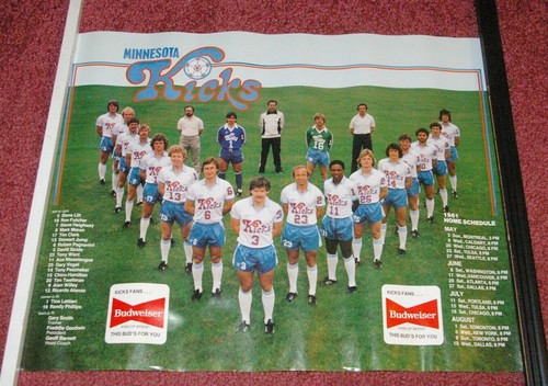 Vintage 1981 Minnesota Kicks Major League Soccer Poster | eBay