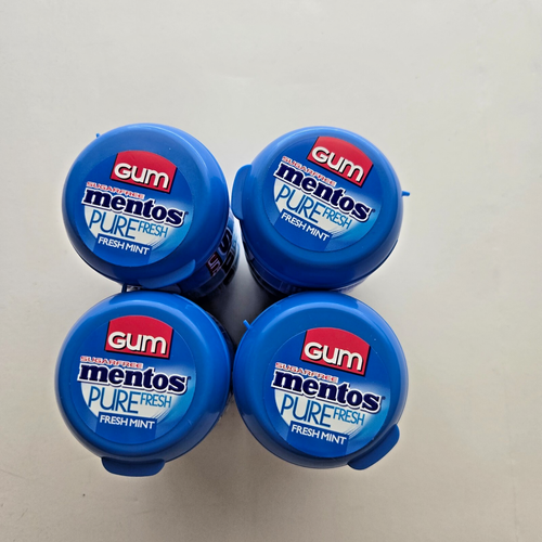 Mentos Pure Fresh Gum 4 Pk Fresh Mint 50 Pc Bottle Sugarfree BB 04.2027 ...