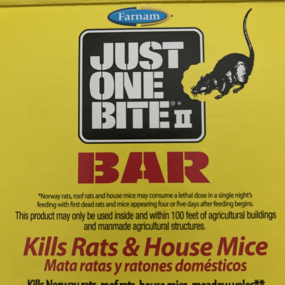 Just one bite 2bars Rat Mouse Bait New 1 LB each FREE STANDARD SHIPPING ...