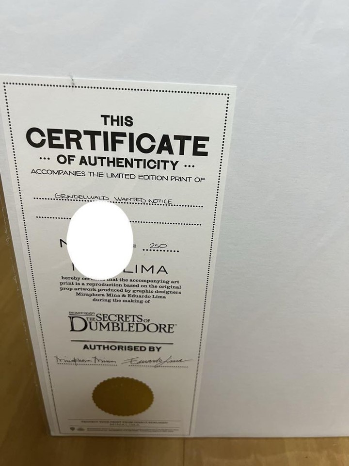 m14 Poster Harry Potter Grindelwald Wanted Book MinaLima Premium ...