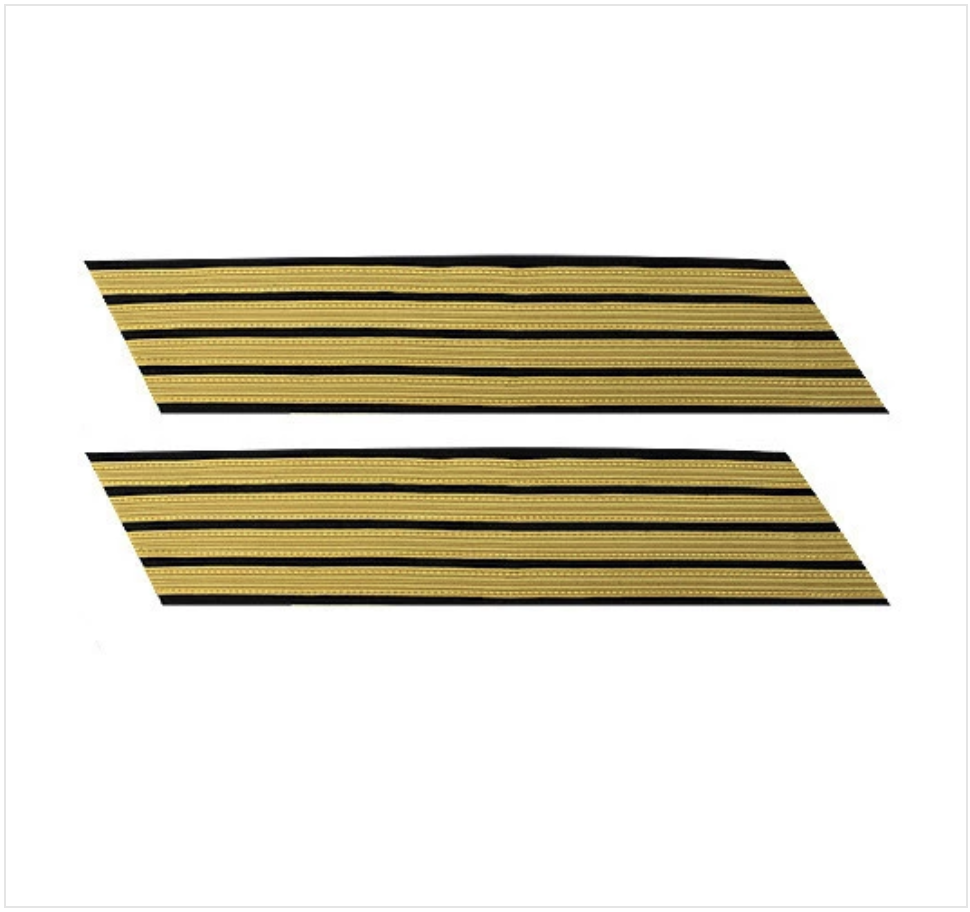 GENUINE U.S. ARMY SERVICE STRIPE: GOLD EMBROIDERED ON BLUE - FEMALE ...