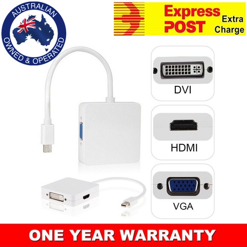 3in1 Mini Display Port to HDMI DVI VGA Adapter Microsoft Surface Pro 1 ...