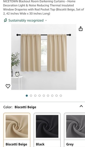 NICETOWN Curtains - Home Decoration Privacy Biscotti Beige, Set Of 2 ...