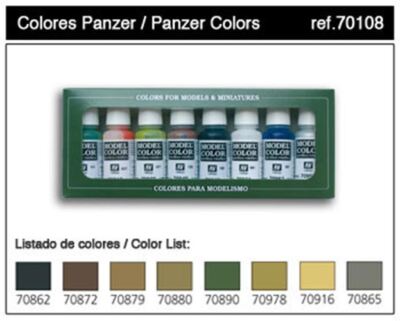 17ml Bottle Panzer Model Color Paint Set (8 Colors) | eBay