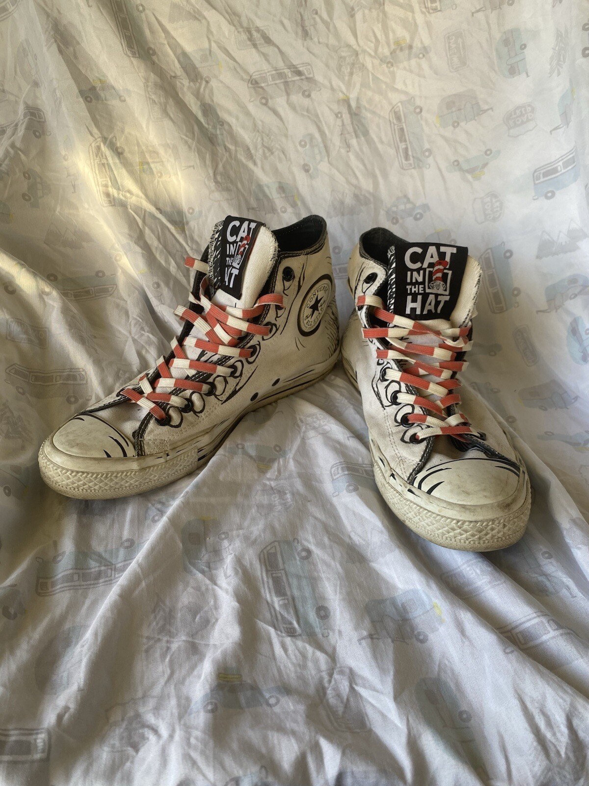 Dr Seuss- Cat In The Hat- Converse All Star High Tops… - Gem