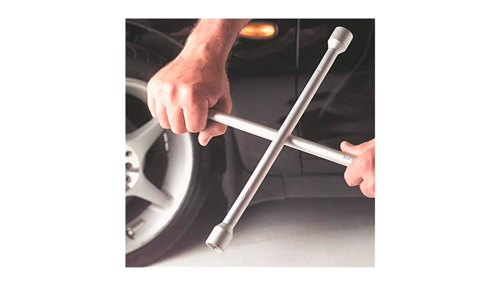 Four Way Tire Iron 4 Way Universal Car Lug Wrench Nut Cross Flat Repair ...