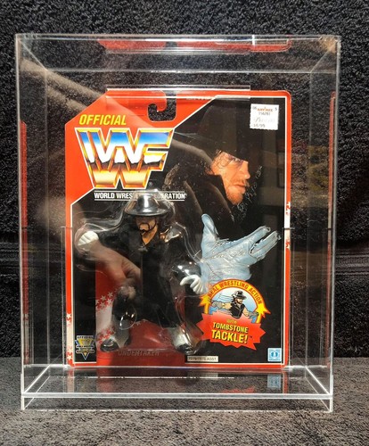 8x Acrylic Display Case For Hasbro Galoob WWF Carded Vintage Wrestling ...