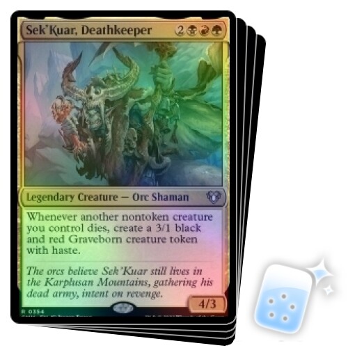 FOIL SEK'KUAR, DEATHKEEPER X4 Commander Masters Magic MTG MINT CARD | eBay