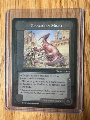 Middle-earth CCG The Dragons Prowess of Might NM RARE MECCG Middle ...