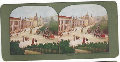 Carl Johan's Gade From Palace Park, Christiania, Norway, c1900's ...