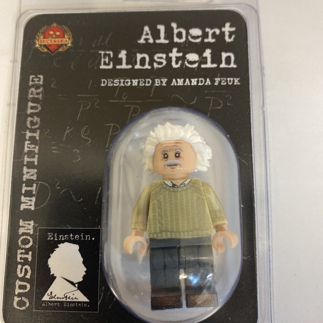 Brickmania Albert Einstein Minifigure BMF551 (made from Lego) for sale ...