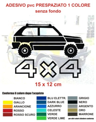 Adesivo PANDA 4x4 auto fuoristrada 4 x 4 offroad safari tuning sticker ...
