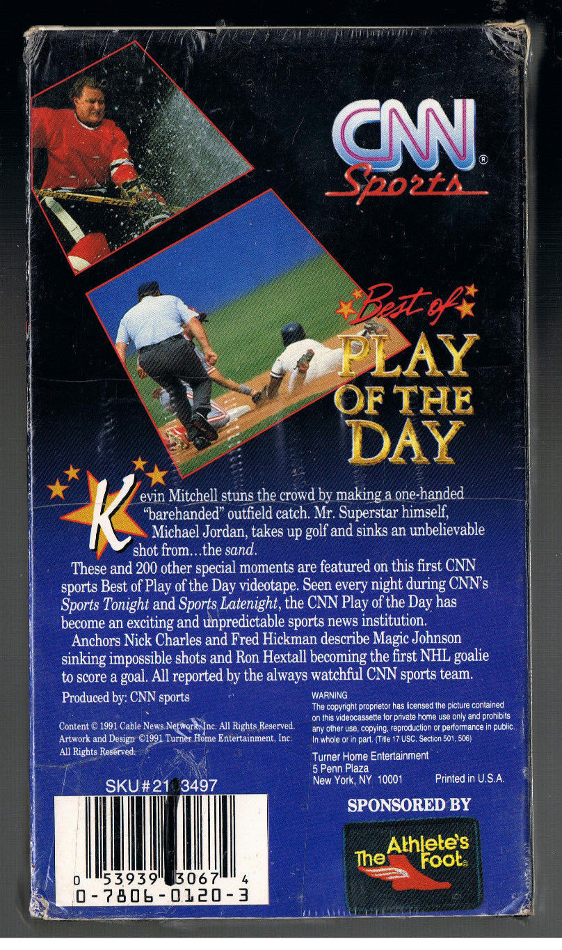 CNN Sports - Play of the Day - V. 1 (VHS, 1993) for sale online | eBay