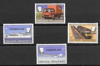 Grenadines of Grenada 1980 Sir Rowland Hill O/P London 1980 MNH set S.G. 392-395 | eBay