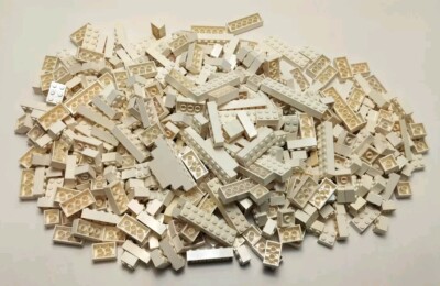 Lego Lot 2 Pounds of White 2x2 2x3 2x4 2x6 2x8 2x10 Bricks City Star ...