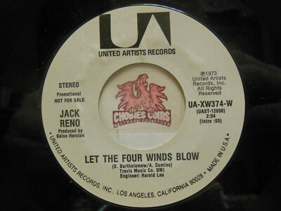 Promo! Jack Reno – Let The Four Winds Blow / Mono, 45 RPM EX (12C) | eBay