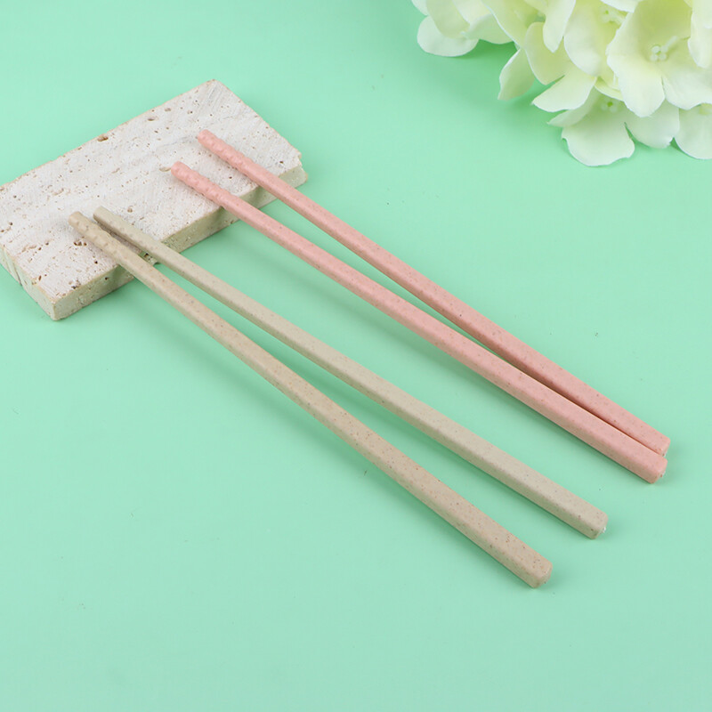 4Pairs Wheat Straw Chopsticks Healthy Tableware Non-slip Chinese ...