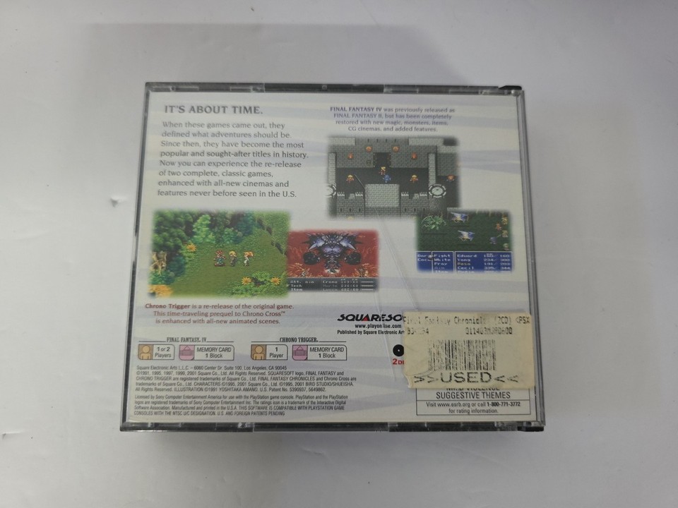 Final Fantasy Chronicles: FF IV Chrono Trigger PS1 Black Label No ...