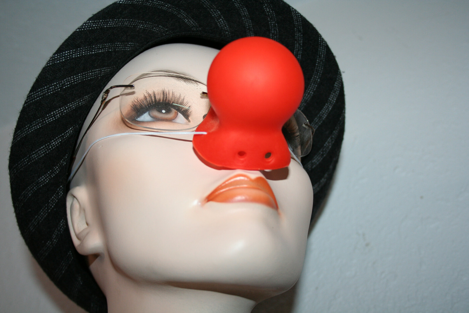 Squeaking Clown Nose funny red costume accessory circus parade prop ...