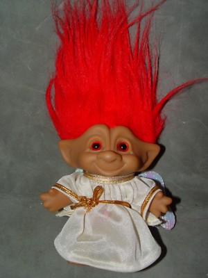 Troll Doll 5" Teasure Ace Novelty Angel Red Hair Jewel Belly | eBay