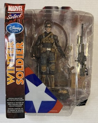 Disney Store Marvel Diamond Select Legends Winter Soldier Bucky Barnes ...