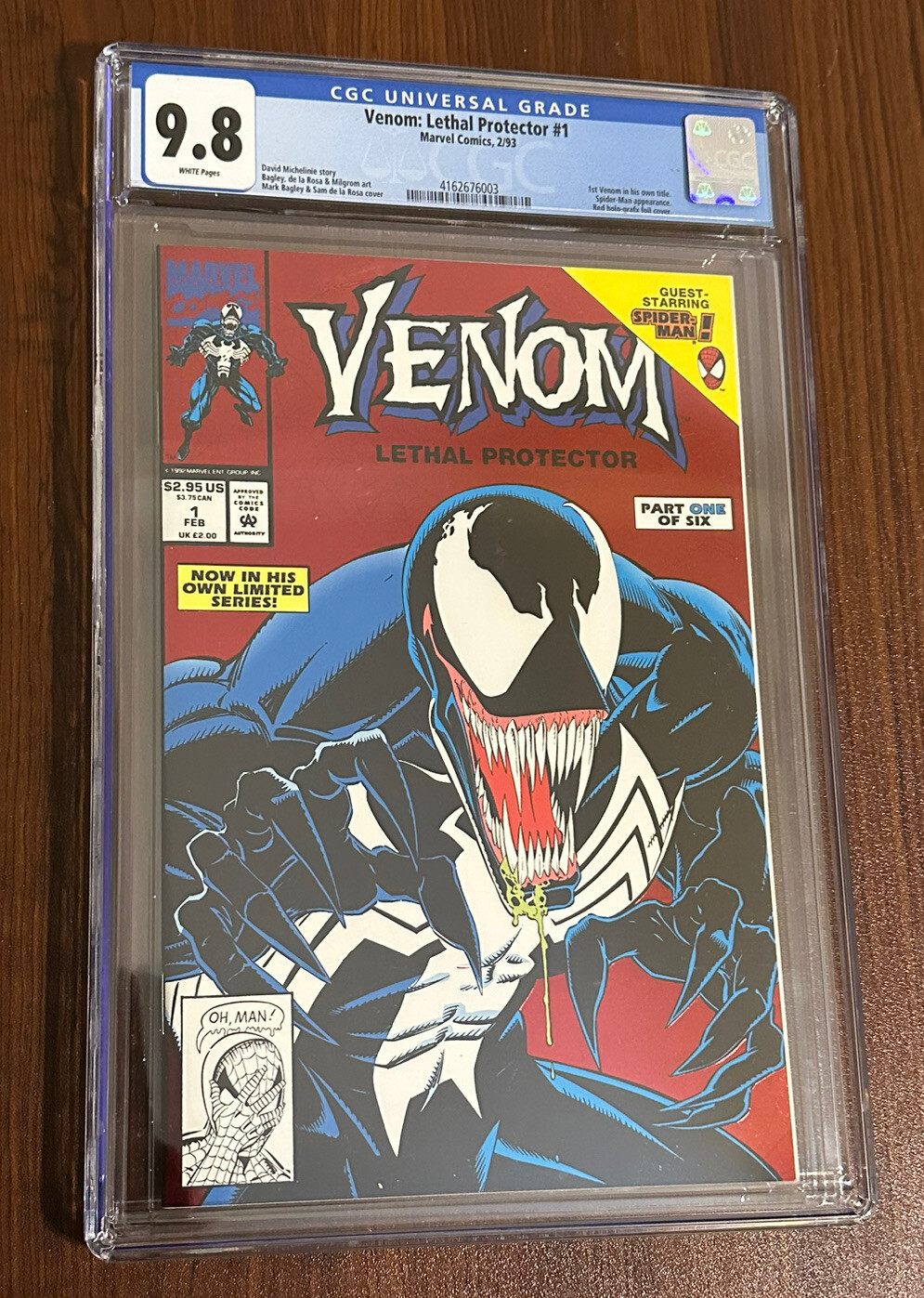VENOM LETHAL PROTECTOR #1 CGC 9.8 RED FOIL GUEST SPIDER-MAN VENOM OWN ...