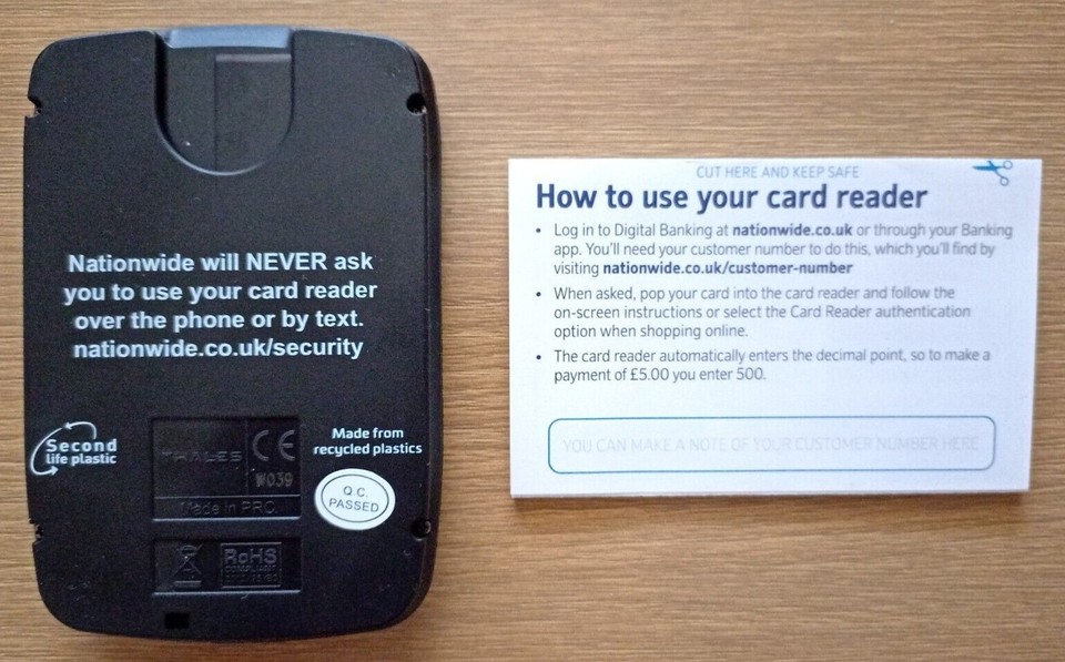 Nationwide Bank Card Reader Credit Card Chip Pin | eBay