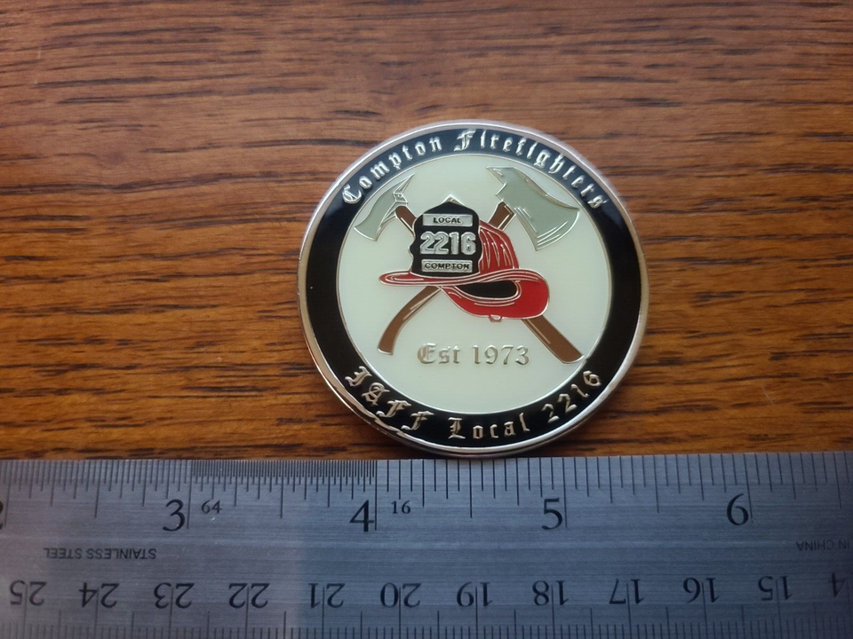 Compton California Fire Department Challenge Coin IAFF | eBay