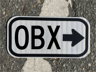 OBX OUTER BANKS road sign 12"x6" - DOT style - NC beach highway FREE ...