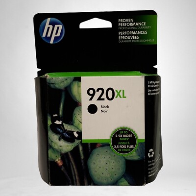 HP 920XL Black Ink Cartridge (CD975AN) Expired March 2017 NEW Sealed ...