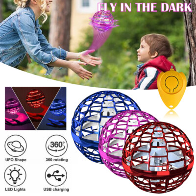 Flying Orb Ball Toys Hand Controlled RGB Light Magic Hover Boomerang ...