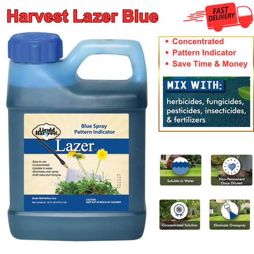 Liquid Harvest Lazer Blue Concentrated Spray Pattern Indicator - 16 ...