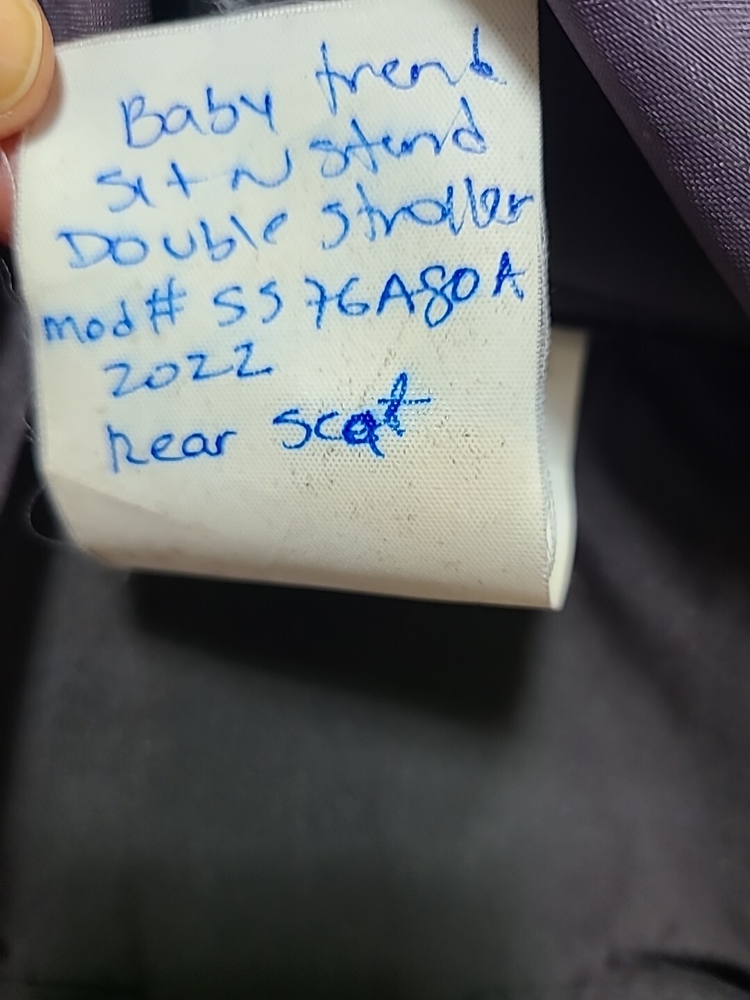 Baby Trend Sit N Stand double Stroller Rear Row Fabric Seat Cover Gray ...