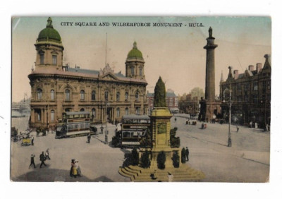 City Square And Wilberforce Monument, Hull, Yorkshire, Postcard. | eBay UK