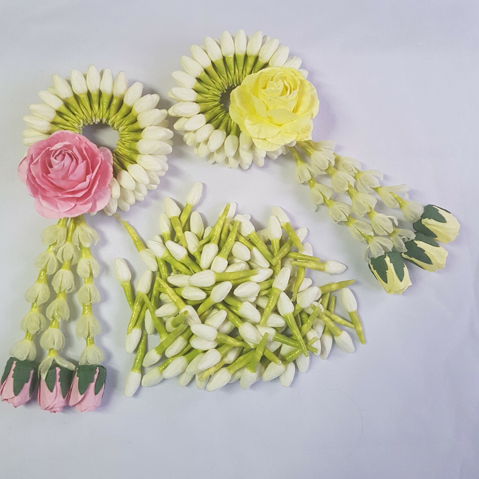 10x Jasmine Paper Phuang Malai Garland Thai Artificial Home Flower ...