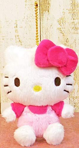 NEW Fluffy Hello Kitty MC pink H10.5xW9xD6cm stuffed mascot wit | eBay