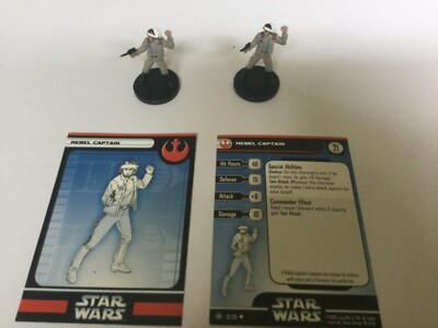Rebel captain Star Wars Miniature with stat card | eBay Australia