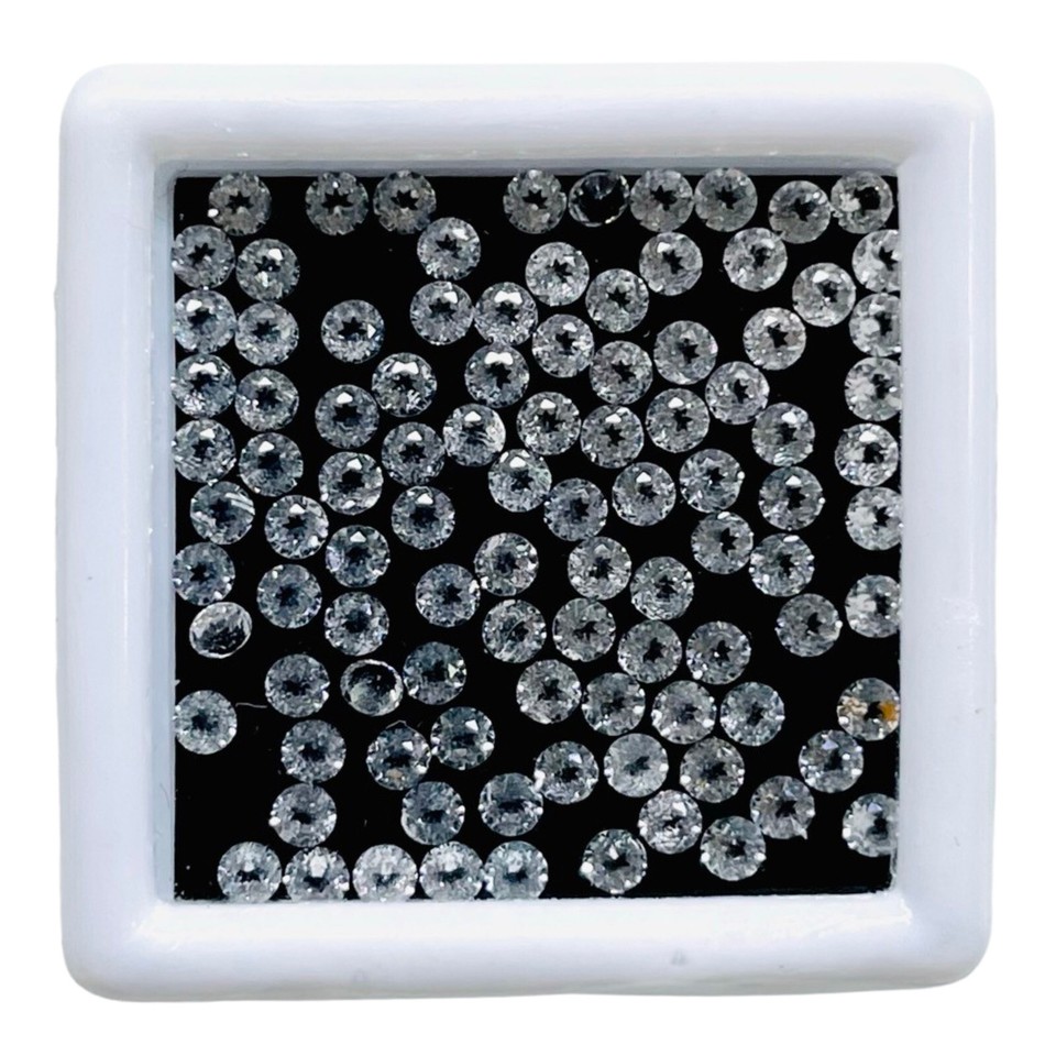 1200 Pcs Natural Multi Gemstones 1-2mm Round Cut Diamond Cut Loose ...