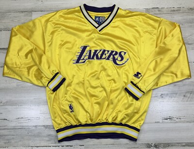 LOS ANGELES LAKERS NBA BASKETBALL SWEATSHIRT VINTAGE GOLD STARTER ...