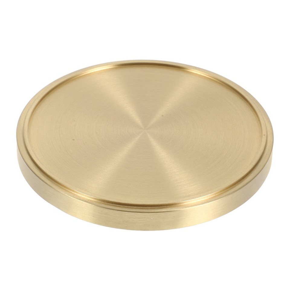 Round Coasters Coffee Table Brass Storage Saucers Cafe Serving Tray ...