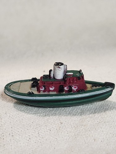 Small Micro Machine Plastic Tug Boat with a Green Hull | eBay