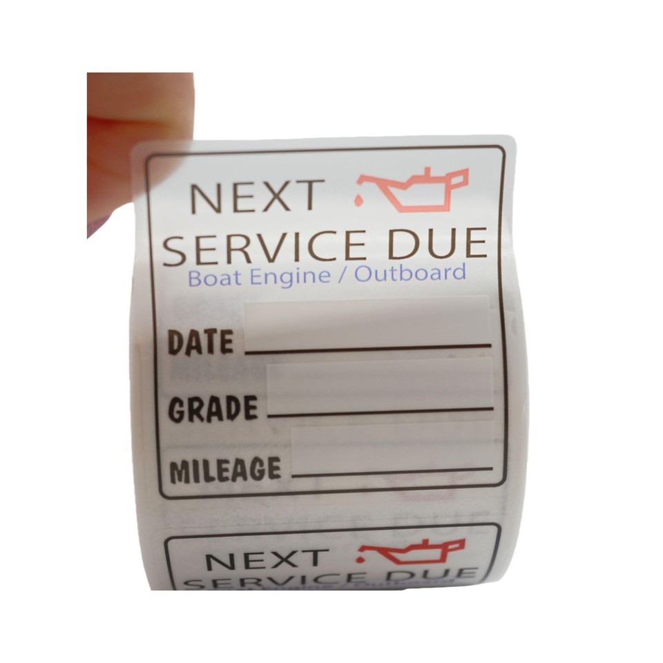 Boat Car Vinyl Oil Change Stickers Decals 2x2 Inches for Vehicles ...