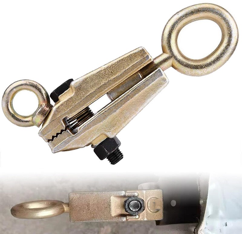 2 Way 5 Ton Frame Back Self-Tightening Grips Auto Body Repair Pull ...