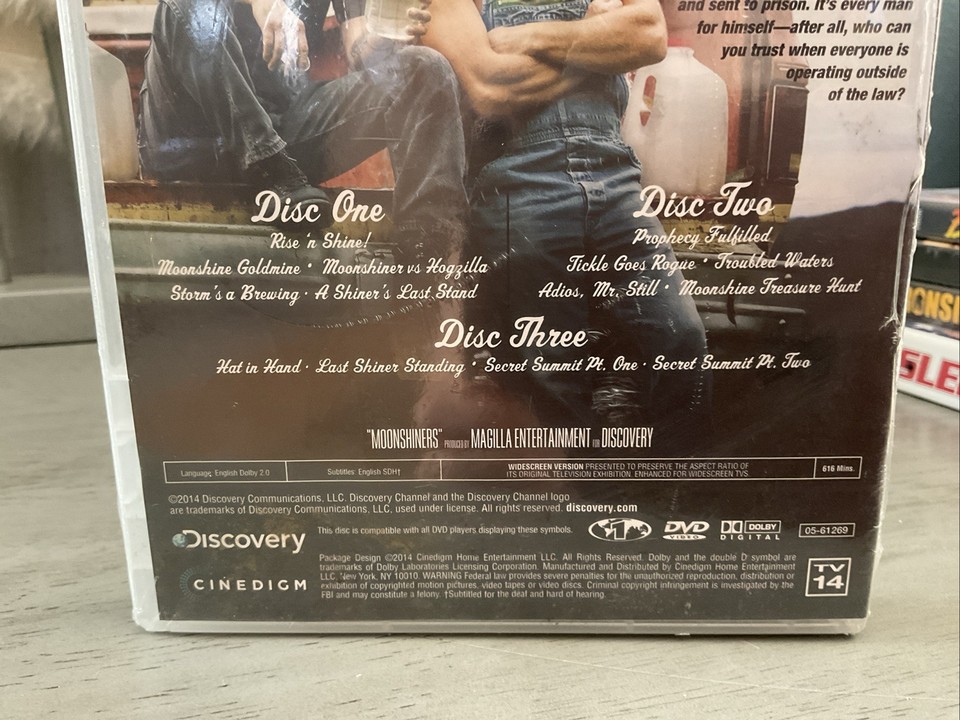 Moonshiners Season 2 (DVD, 2014, 3-Disc Set) OOP Discovery Channel TV ...