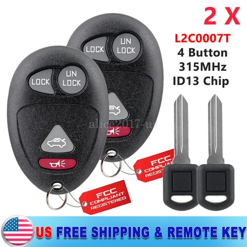 2 For 2001 2002 2003 2004 2005 Pontiac Aztek Remote Control Fob ...