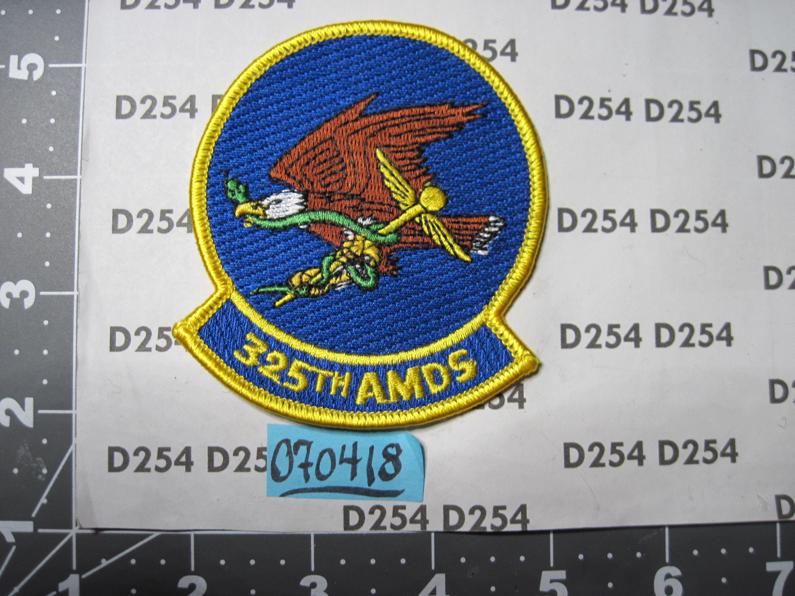 USAF AIR FORCE Squadron PATCH 325th AEROSPACE MEDICAL Sqdn AMDS Tyndall ...